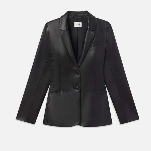 Frame Denim | Jackets & Coats | Frame Femme Leather Blazer | Poshmark